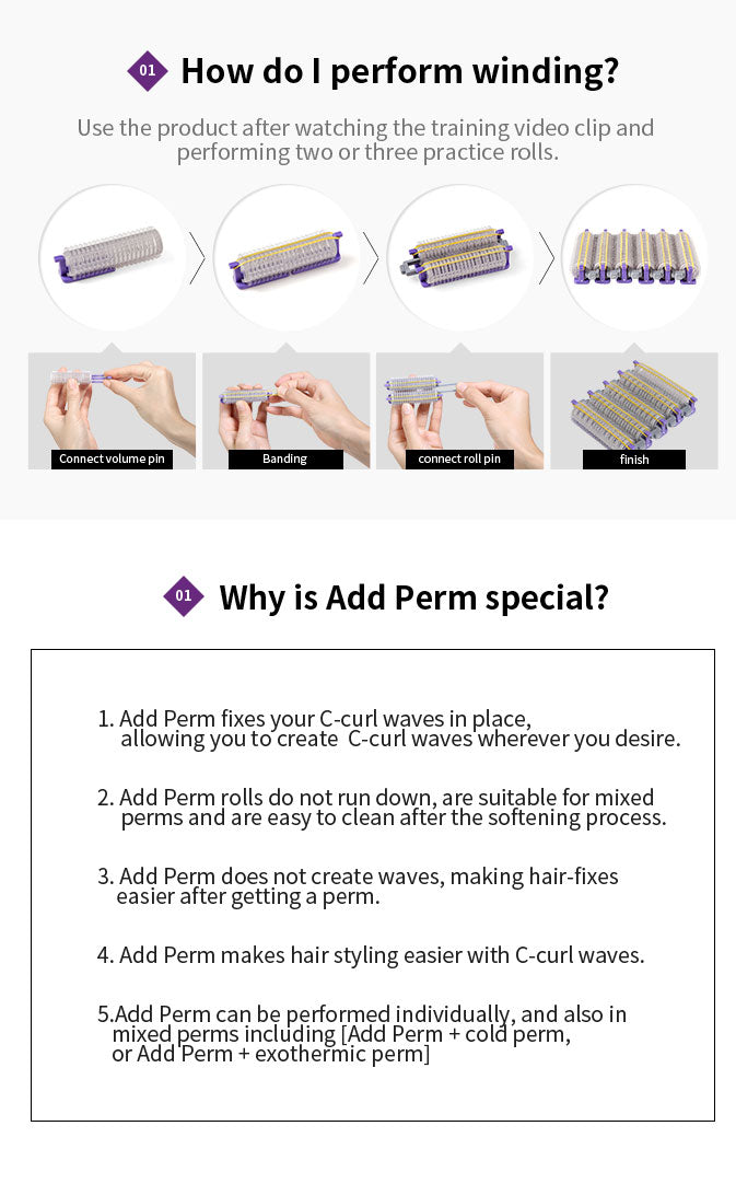 (NEW) ADD PERM® Korean root perm kit for maximum volume, root lift, on ...